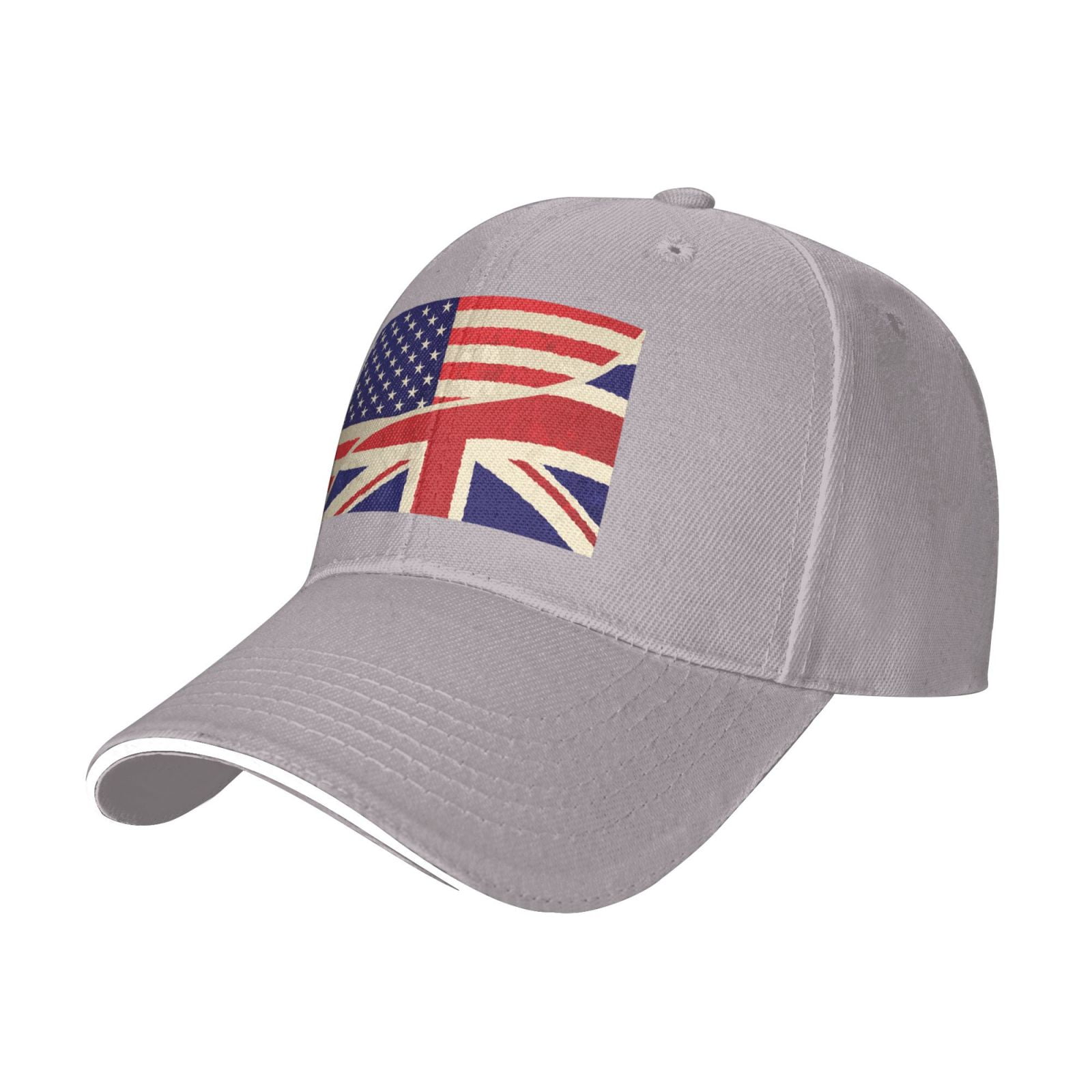 America British Flag aseball Cap Adjustable Sandwich Hat for Men Women ...