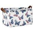America Butterflies Pattern Collapsible Storage Bin Open Home Shelf ...