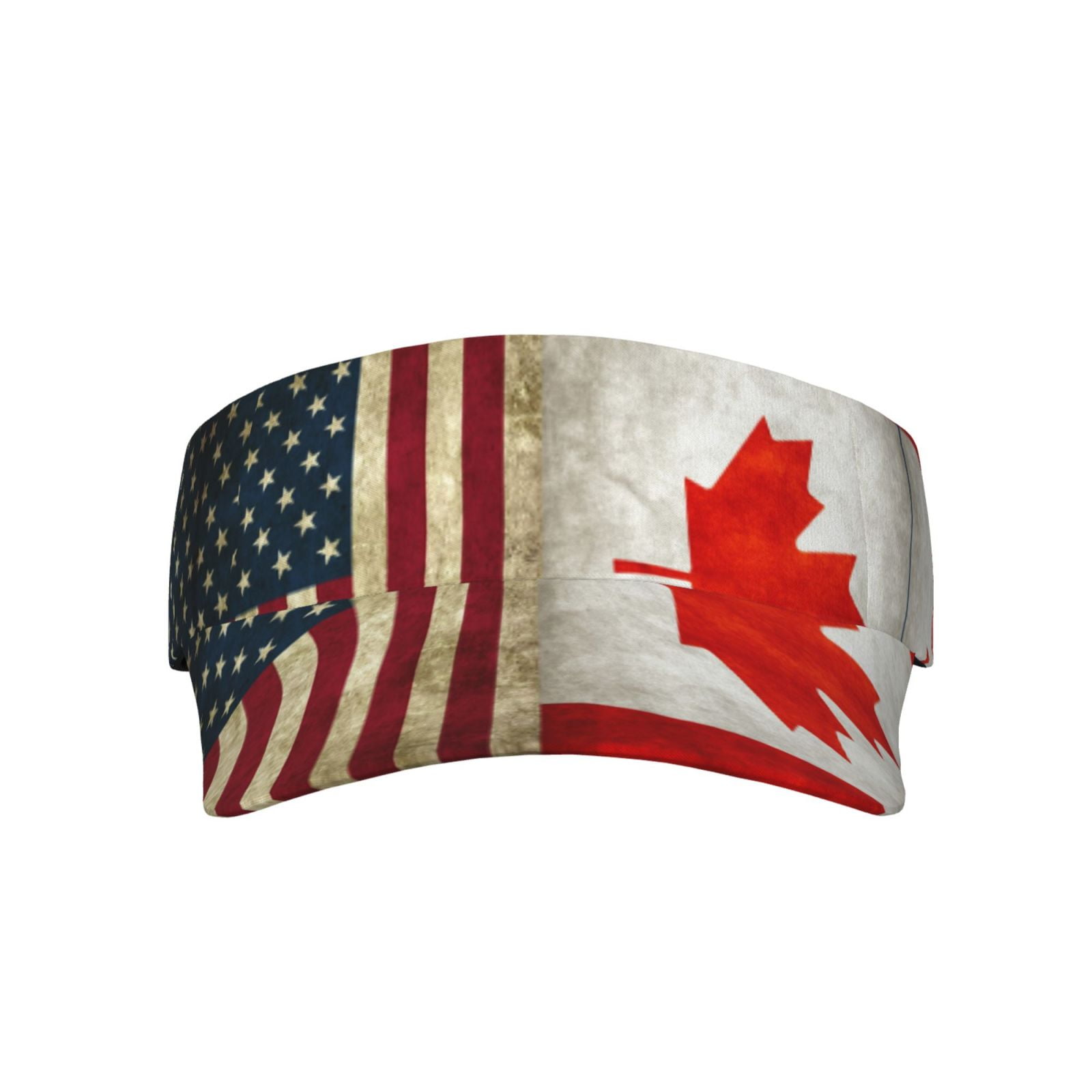America Canada Flag Sports Sun Visor Hats Adjustable Sun Visor Caps For ...