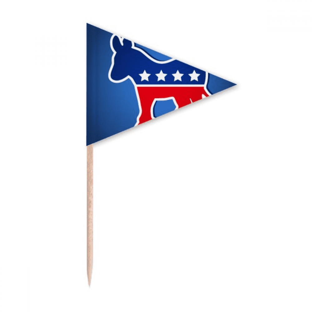 America Donkey Emblem Democratic Party Toothpick Triangle Cupcake ...