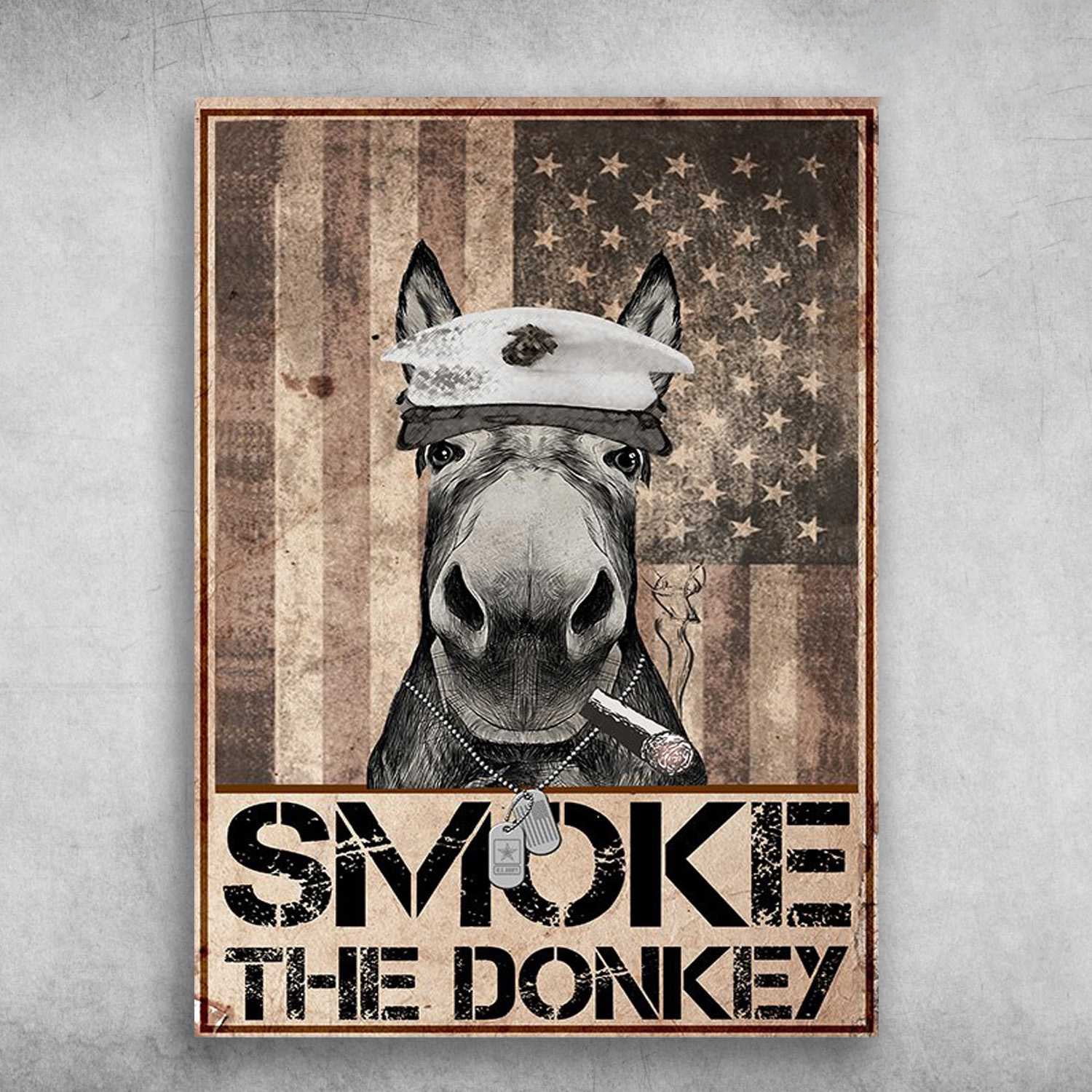 America Donkey Smoking - Smoke The Donkey 16 x 24 Inch Poster - Walmart.com