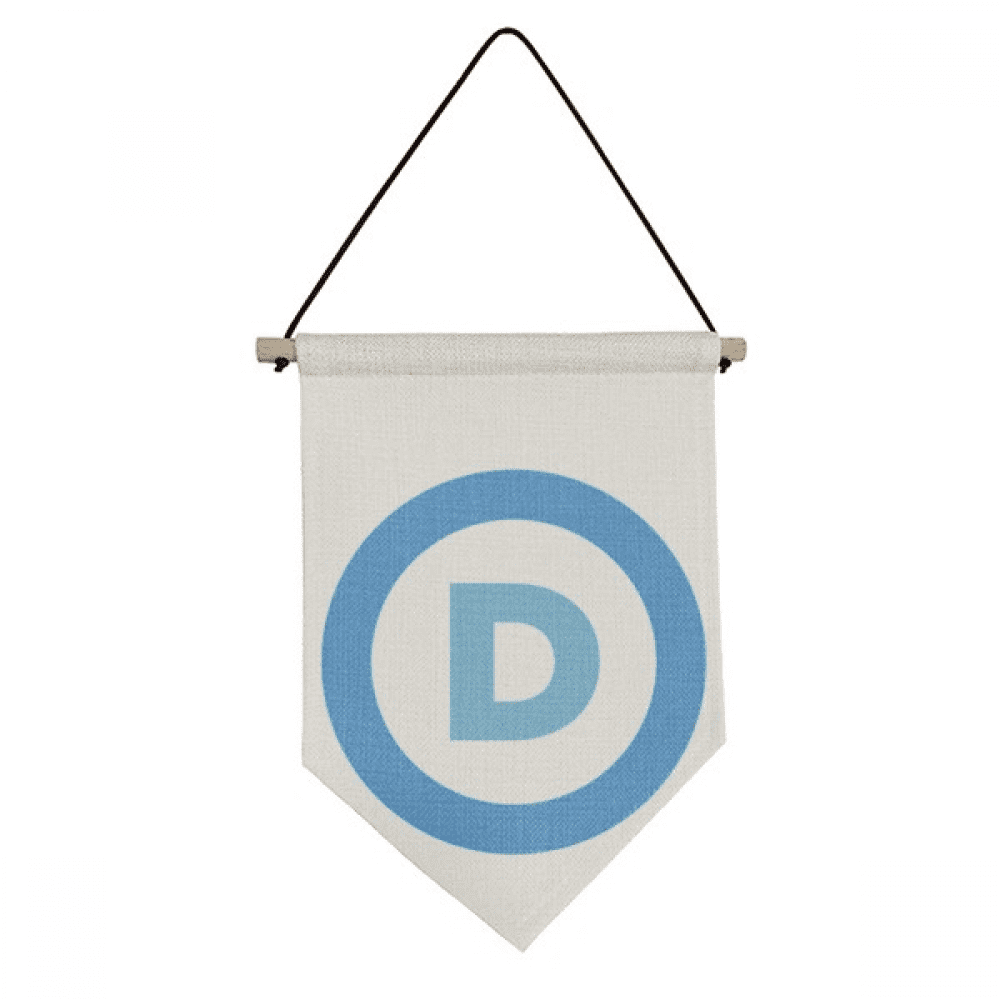 America Emblem Democratic Party Blue Canvas Flag Hanging Wall Art Decor ...