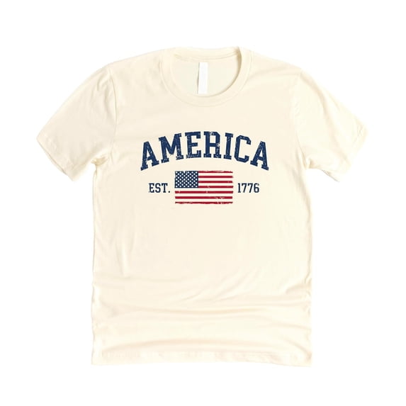 America Est 1776 Patriotic Shirt for Men Women Kids Family Matching 4th ...