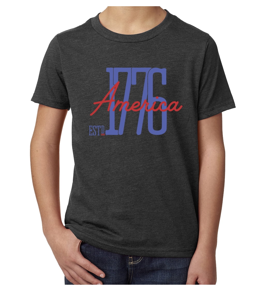 America Est 1776 Patriotic T-shirts, Kid's 4th of July Shirts ...