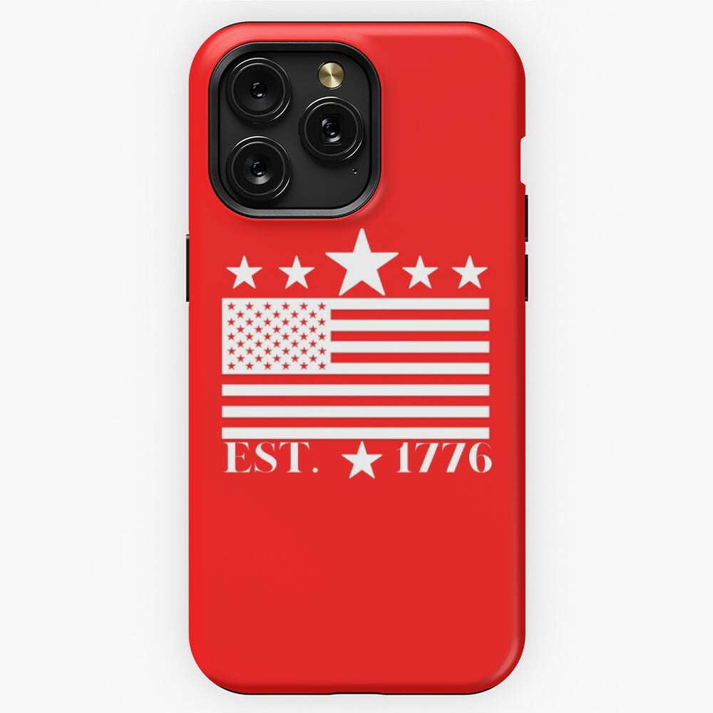 America Est 1776 Vintage Patriotic iPhone Case 17 to 11 Pro Max ...