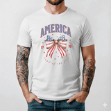 America Established Seventeen Seventy Six Land Of The Free Graphic Tee ...