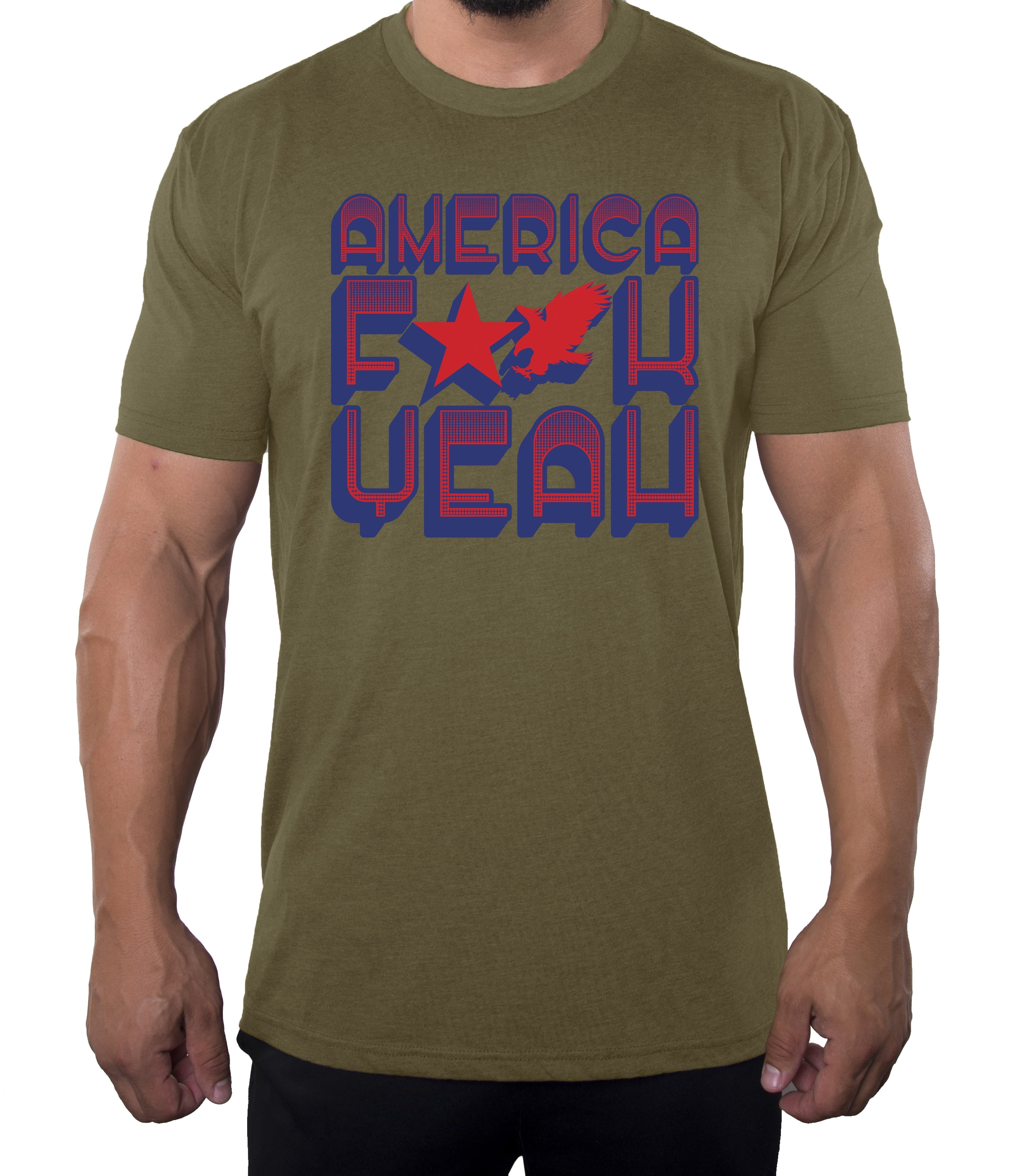 America F Yeah! Men's 4th of July Shirts, Funny Graphic T-shirts ...