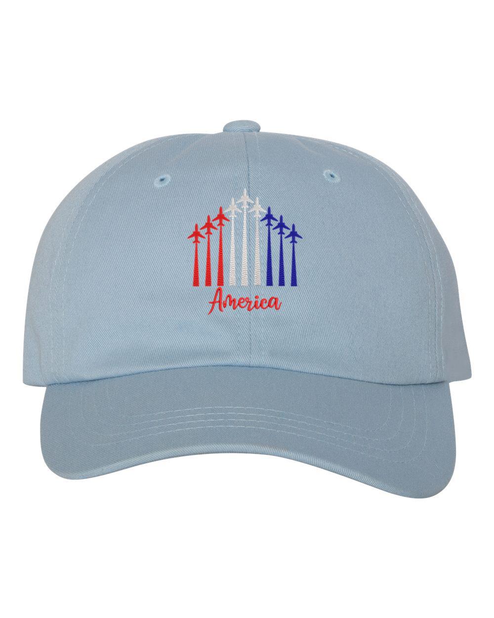 America Fighter Jet Flag Embroidered Classic Dad Hat Military Style ...