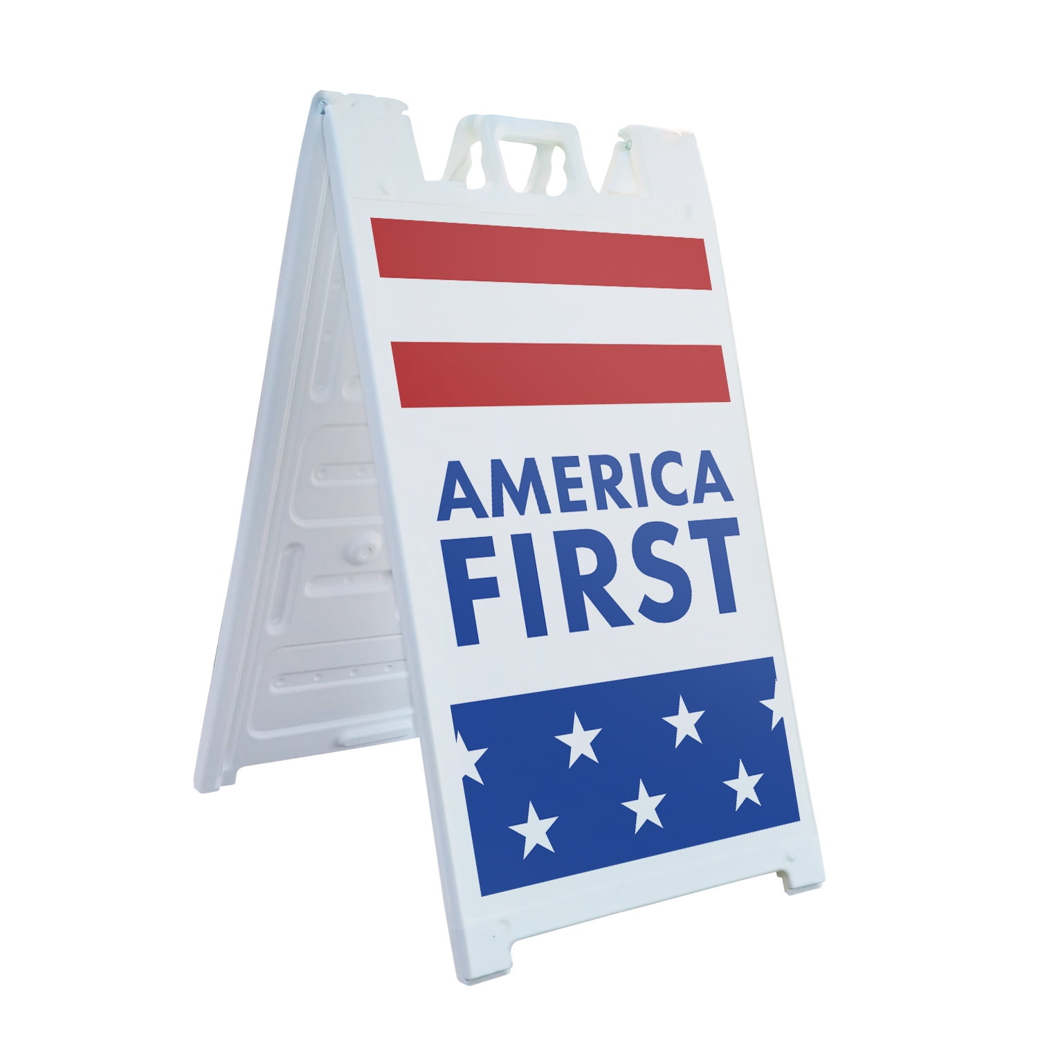America First 24" x 36" Double Sided A-Frame Sidewalk Sign, Includes 2 ...