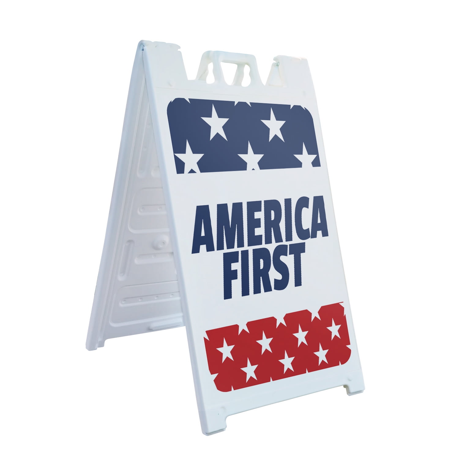 America First 24" x 36" Double Sided A-Frame Sidewalk Sign, Includes 2 ...