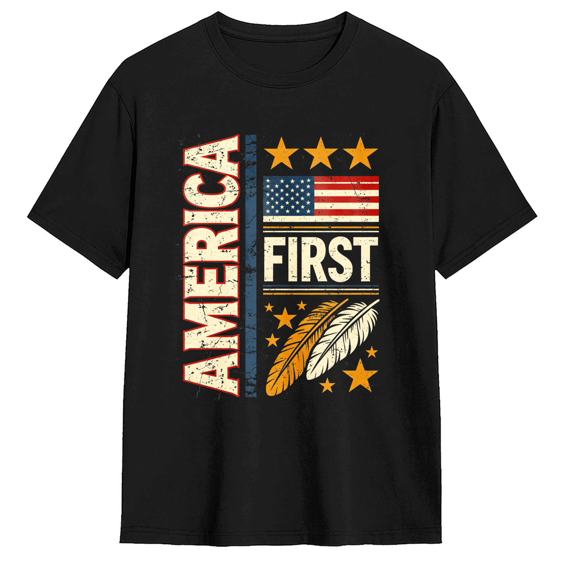 America First Flag Cool Graphic Tee For Men, BBQ Outdoor Cotton Short ...