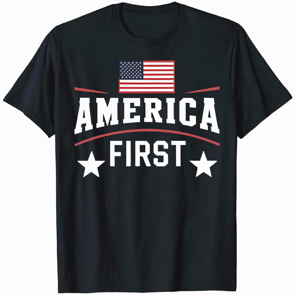 America First USA Flag Clothing T-Shirt - Walmart.com