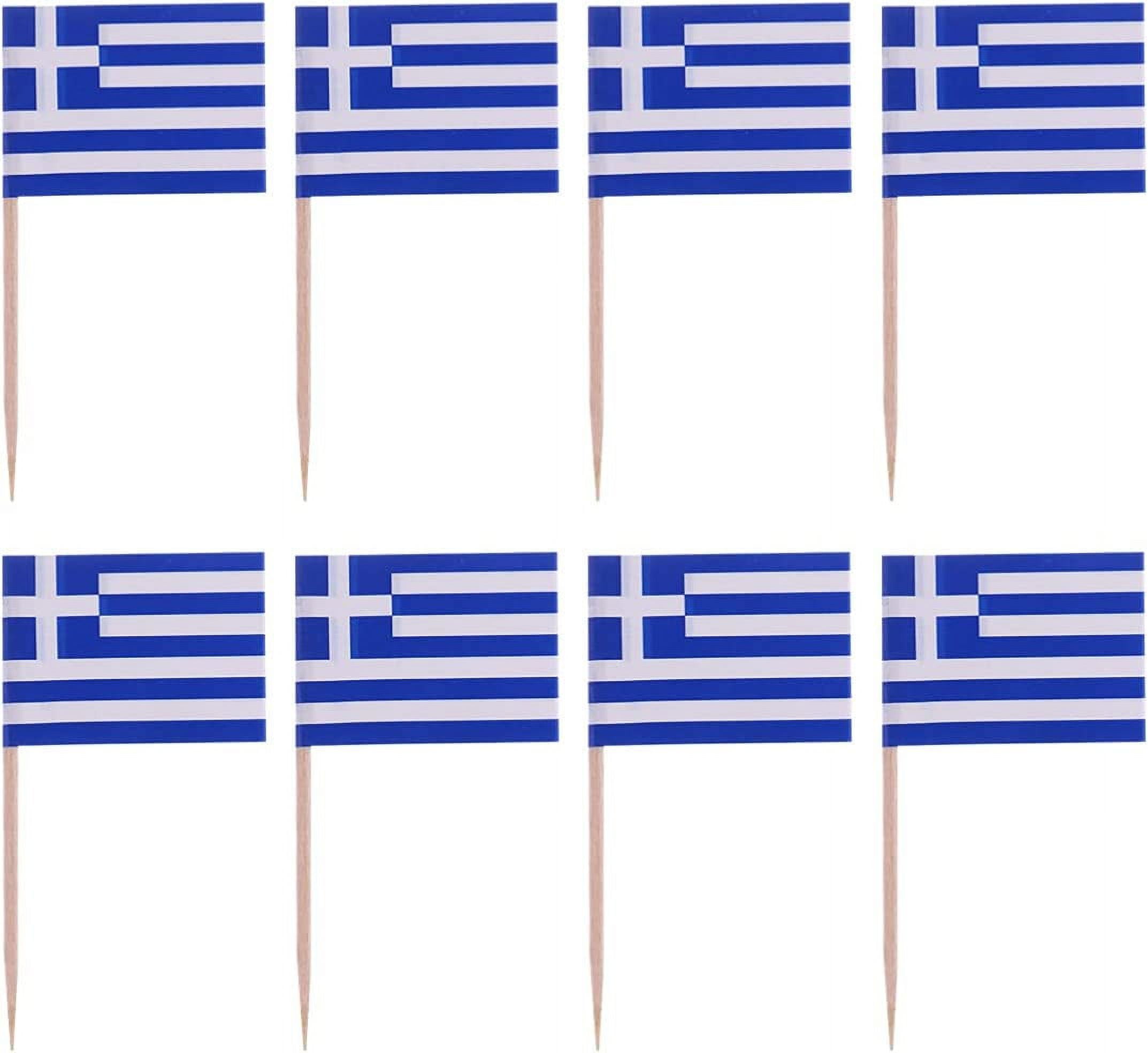 America Flag 100pcs Greece Flag Toothpicks Greek Cupcake Topper Picks ...