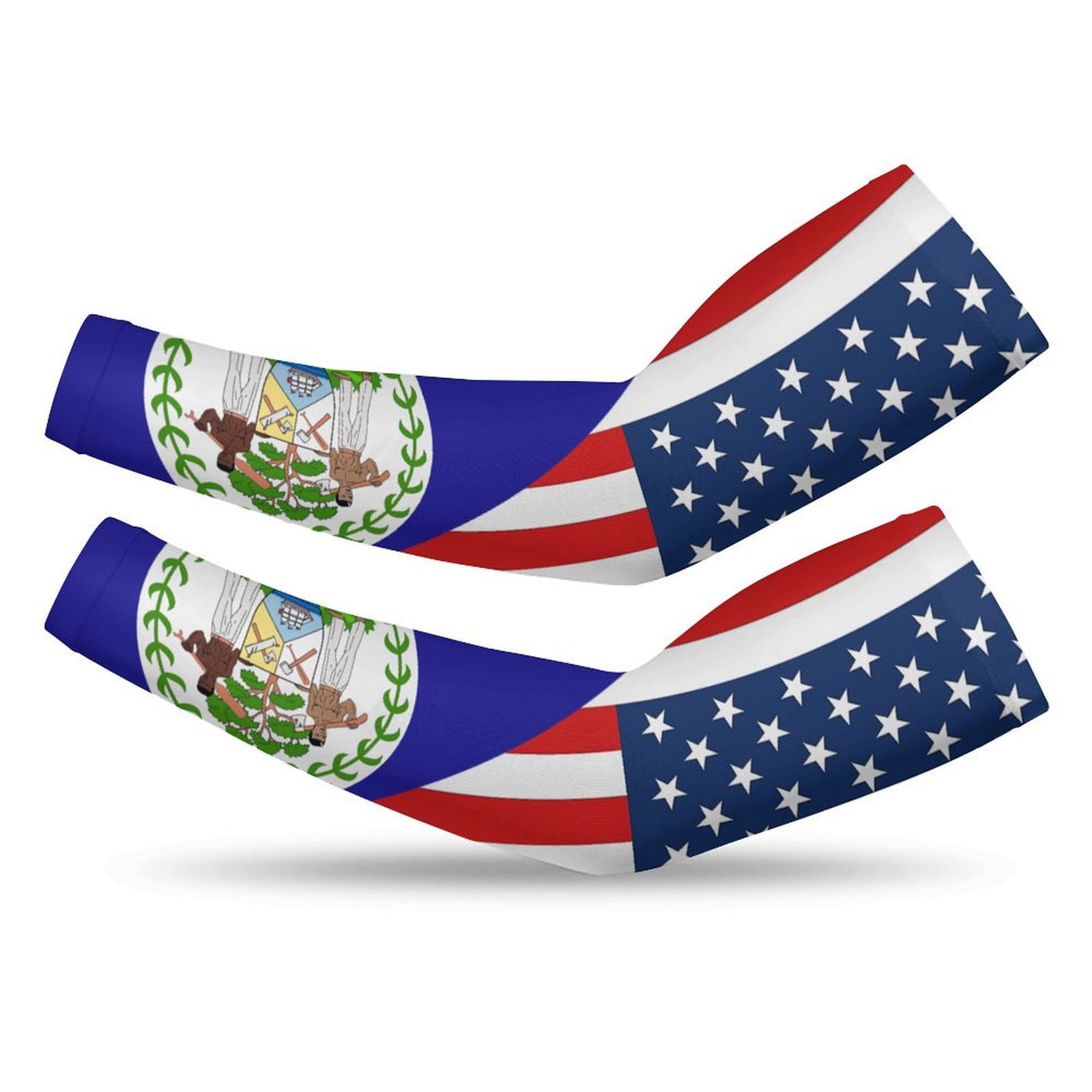 America Flag And Belize Flag Arm Sleeves,Cooling Gardening Arm Covers ...