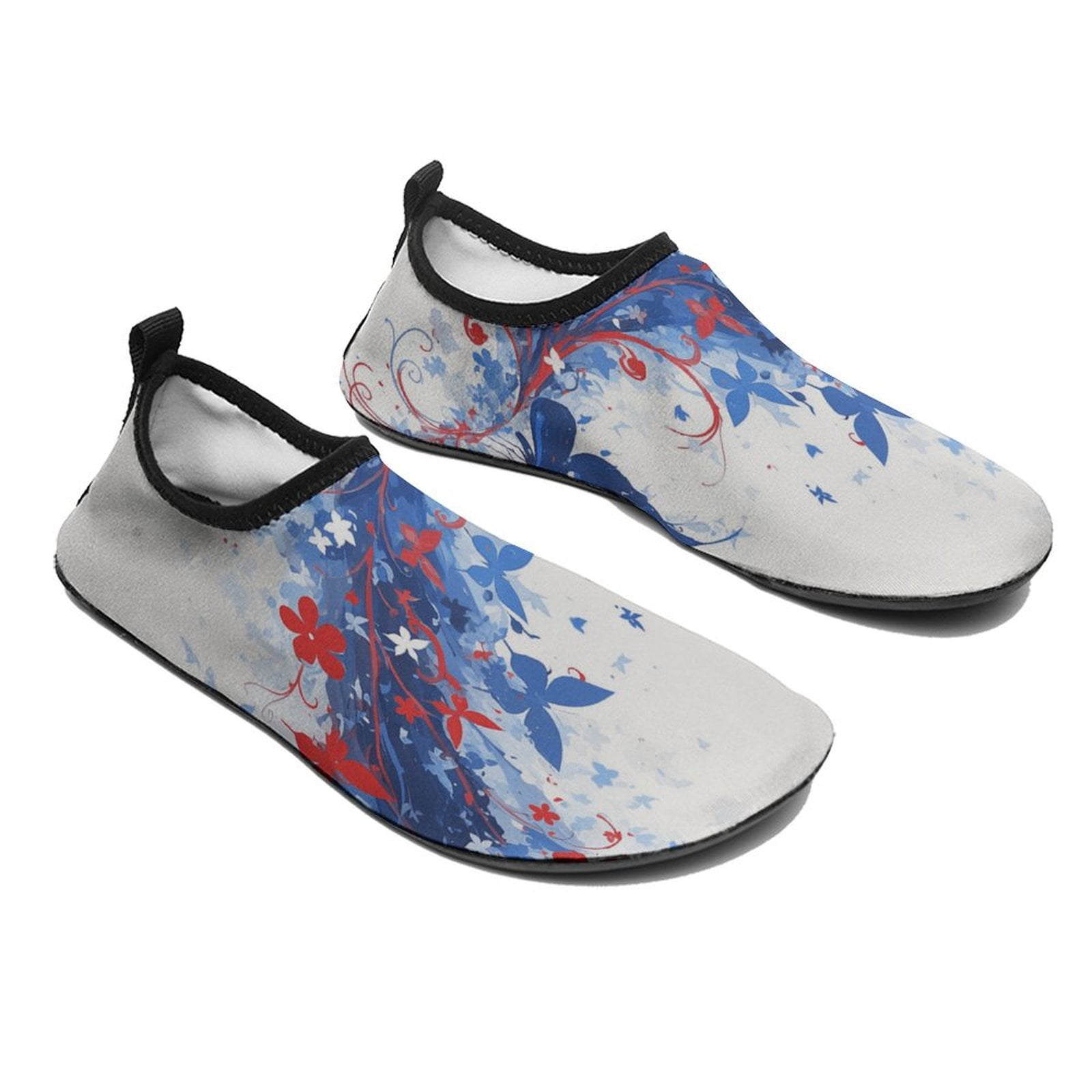 America Flag Butterfly Water Shoes Beach Slip-on Shoes for Men Women ...