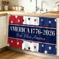 America Flag Cabinet Curtain 28"W x 51"L, Red Blue White Star ...