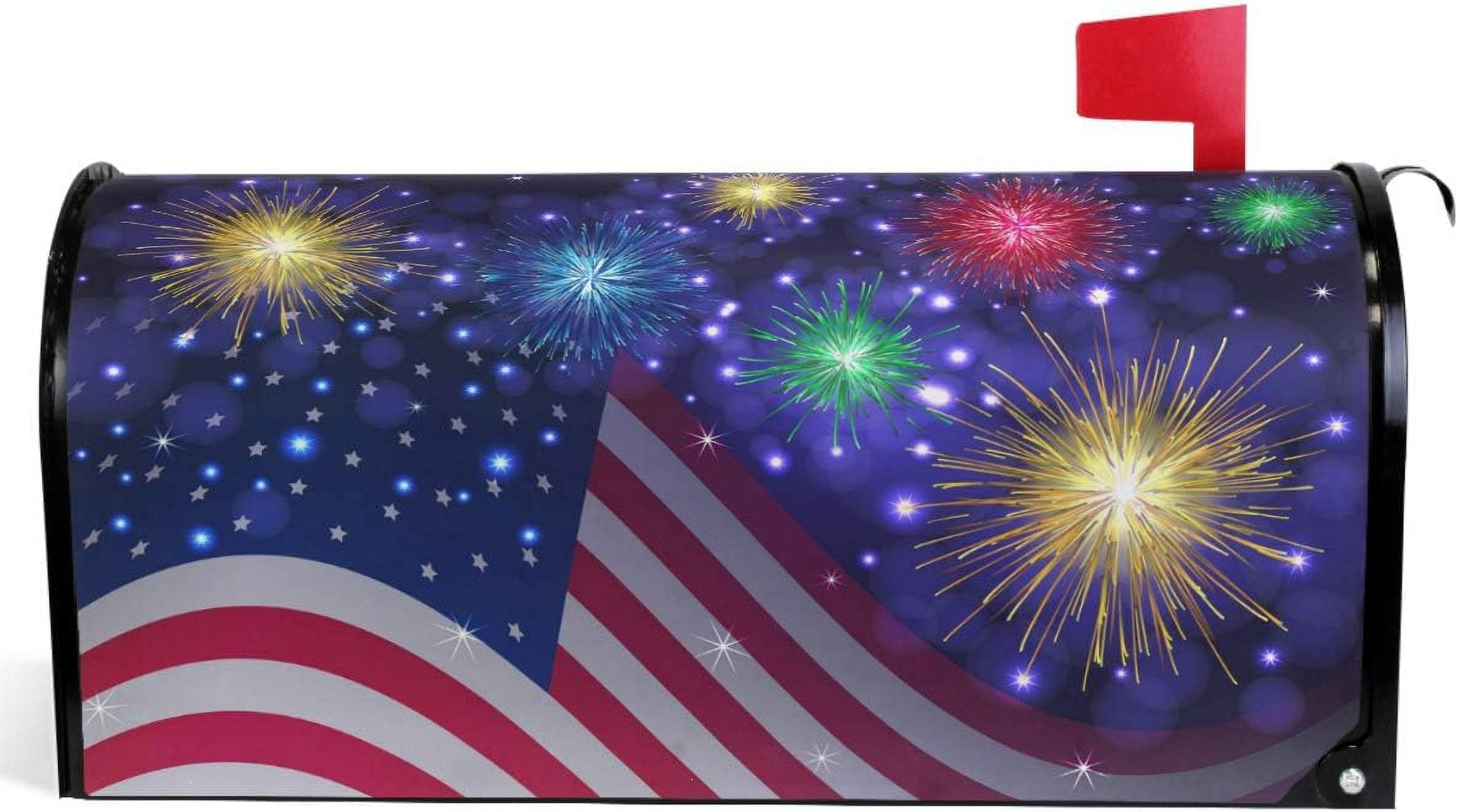 America Flag Celebration Memorial Day Independence Day Mailbox Covers ...