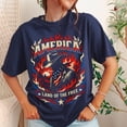 America Flag Flames tee | Cowboy, Rodeo | United States patriotic Tee ...
