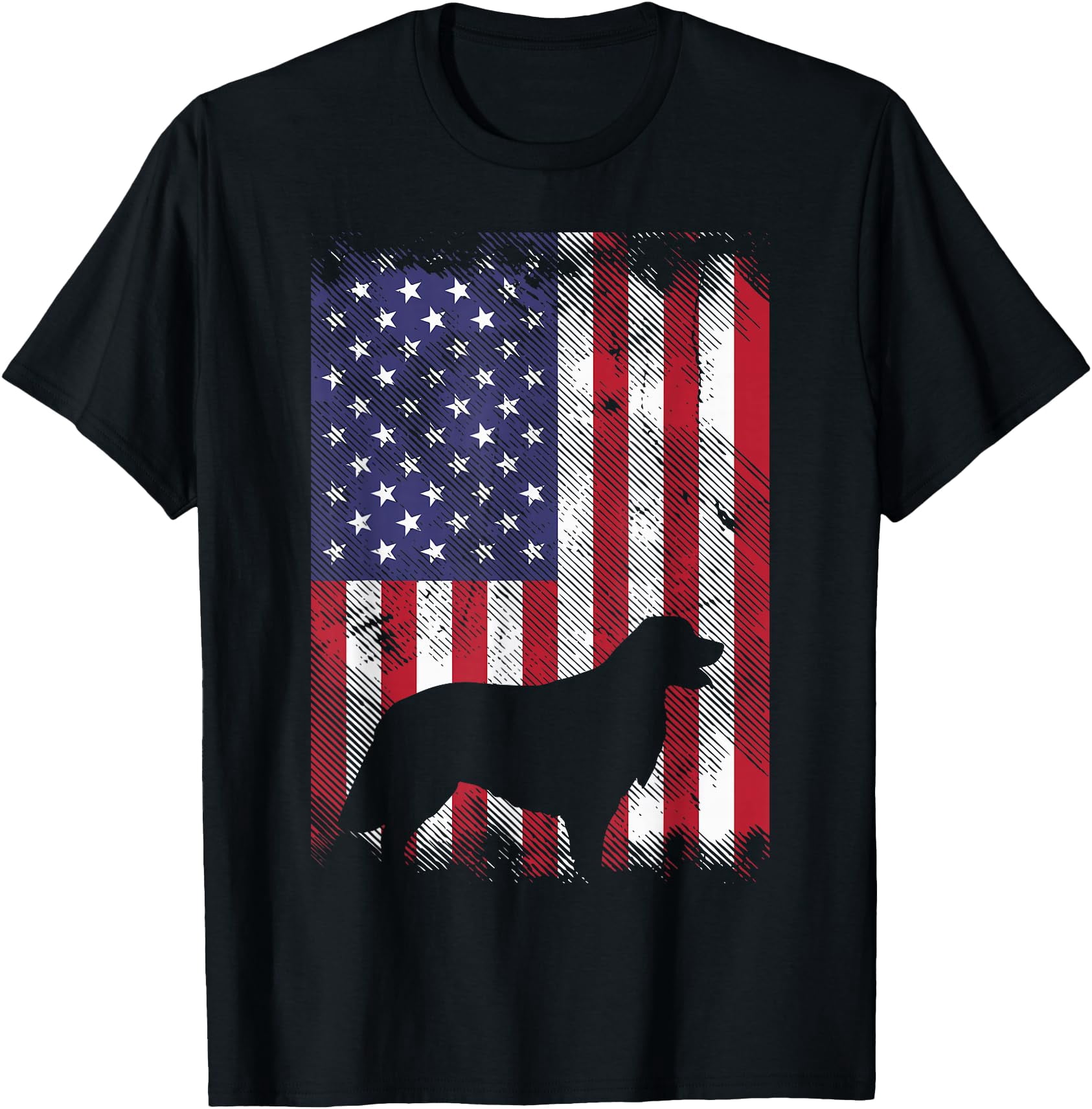 America Flag Golden Retriever 4th Of July US Patriotic Dog T-Shirt ...