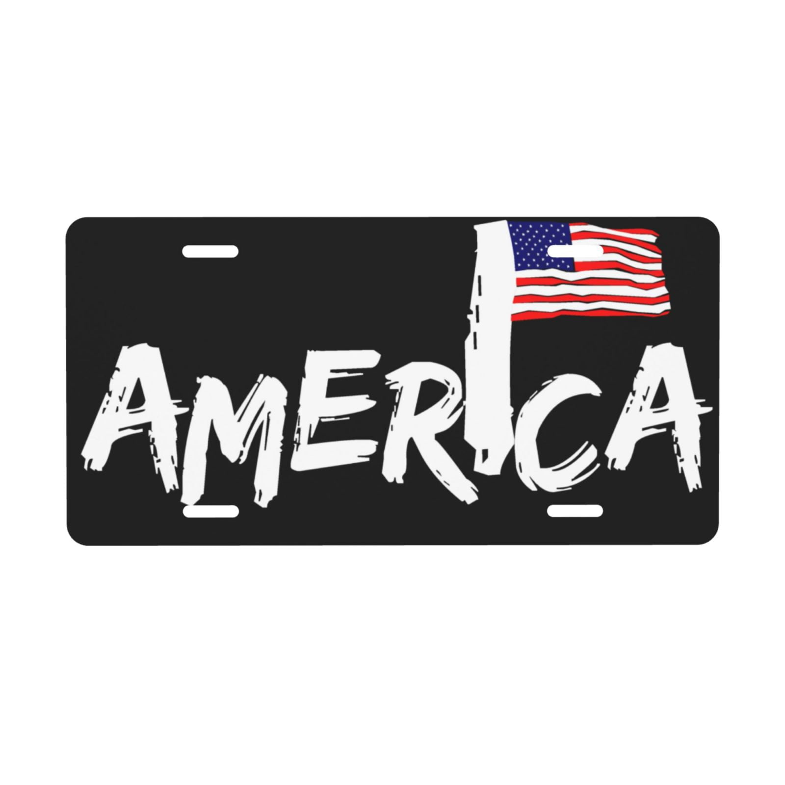 America Flag License Plate Front Metal Car Plate 6×12 Inch Aluminum ...