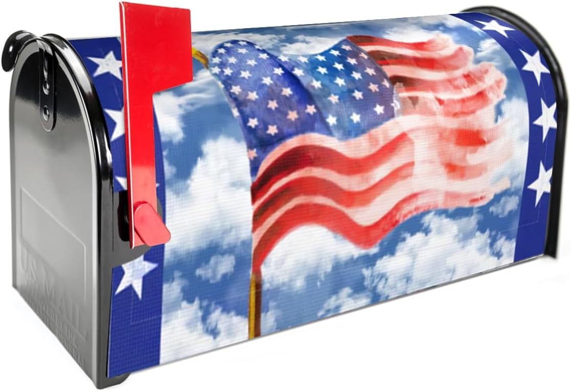 America Flag Mailbox Cover Magnetic Post Box Cover Beautiful and ...