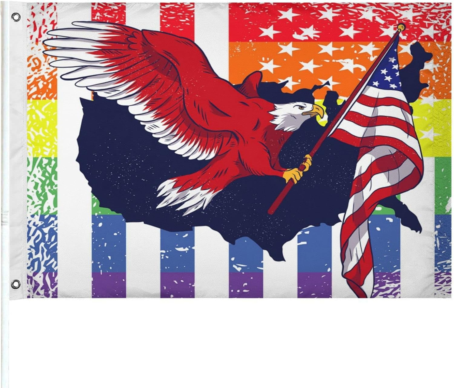 America Flag Outdoor Flag for Outside Funny Flags with Brass Grommets ...