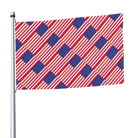 America Flag Patriotic Flag 5x8 Ft Print Vivid Color Outdoors Indoors ...