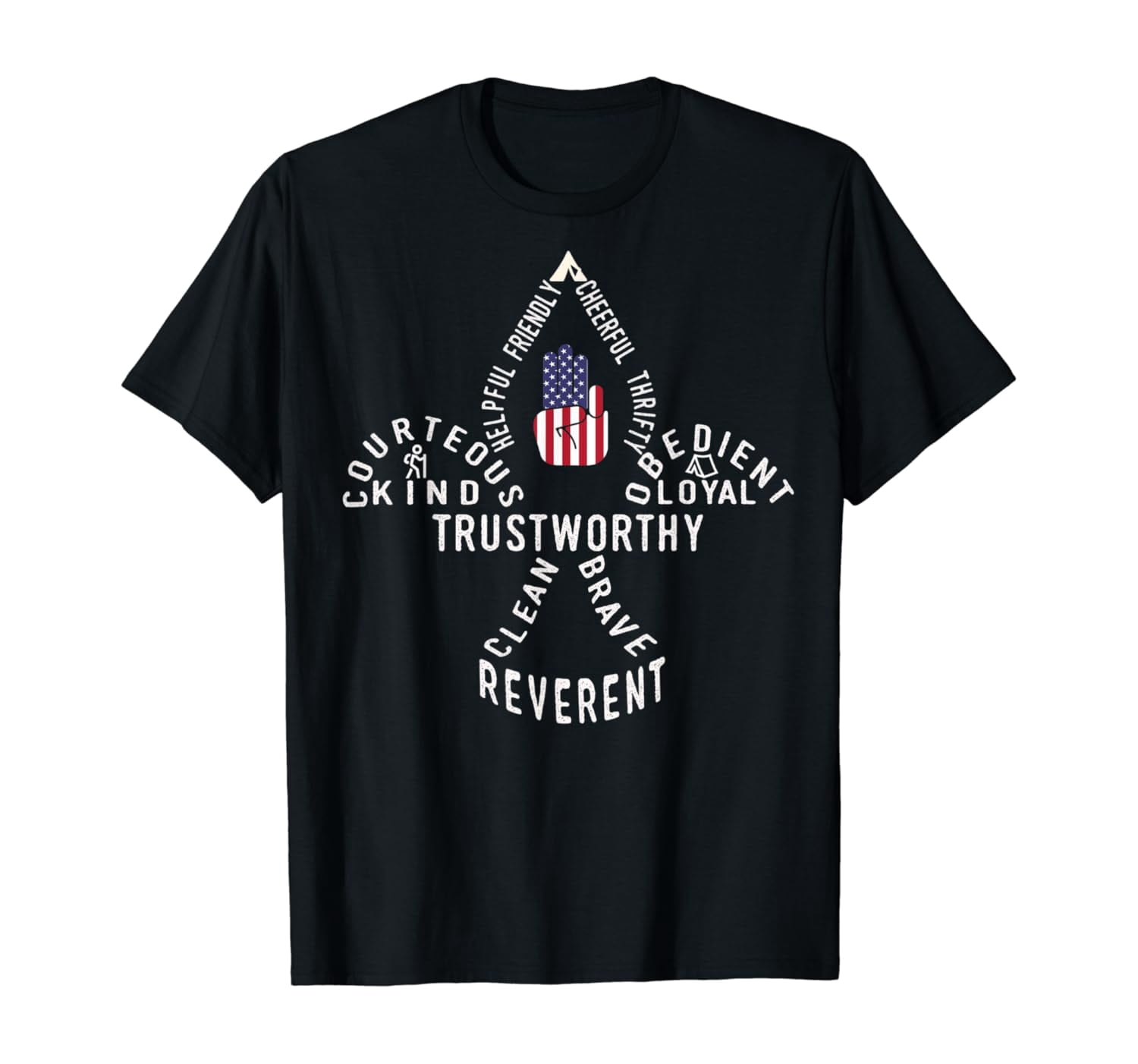 America Flag Scouting Law T Shirt - Walmart.com