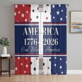 America Flag Sheer Curtains for Living Room Bedroom Red Blue White Star ...