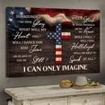 America Flag The Cross I Can Only Imagine - Jesus Landscape Poster ...