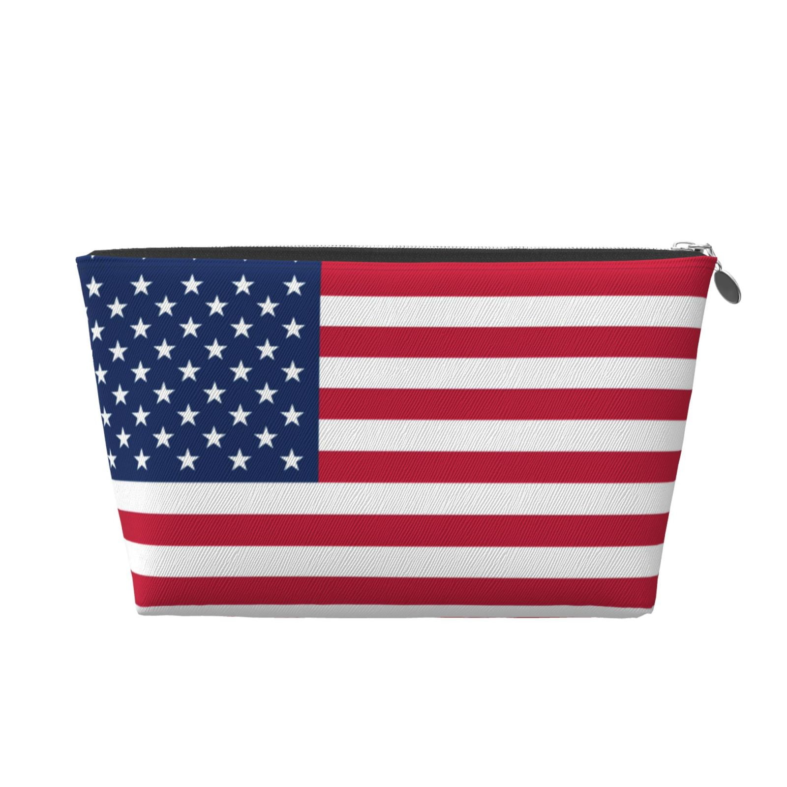 America Flag Travel Handbag Leather Purse Organizer Tidy Bag Purse ...