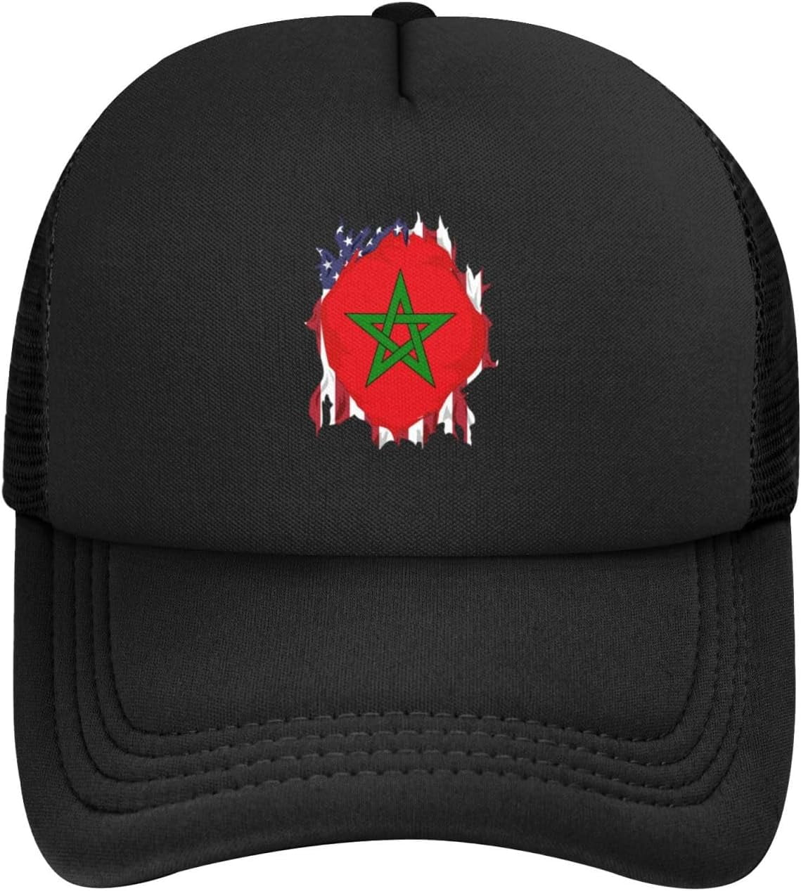 America Flag and Moroccan Flags Trucker Hat - Walmart.com