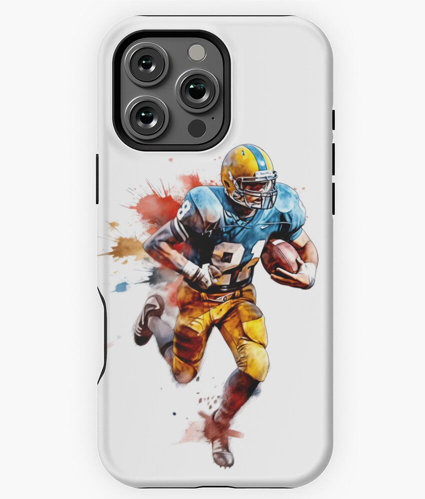 America Football Player with Helm Phone Case for iPhone 16 15 14 13 12 ...