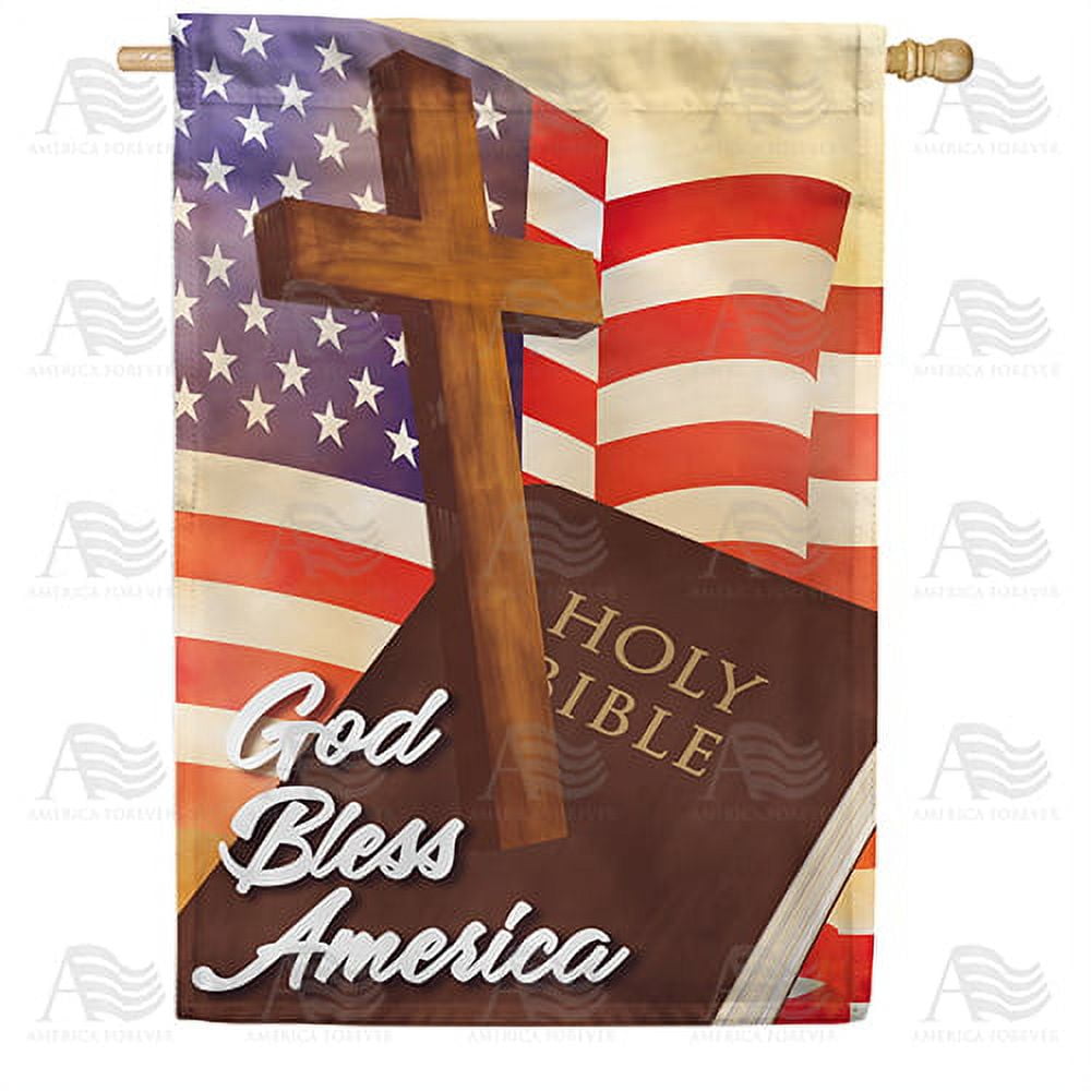America Forever 4th of July God Bless America House Flag, Patriotic ...