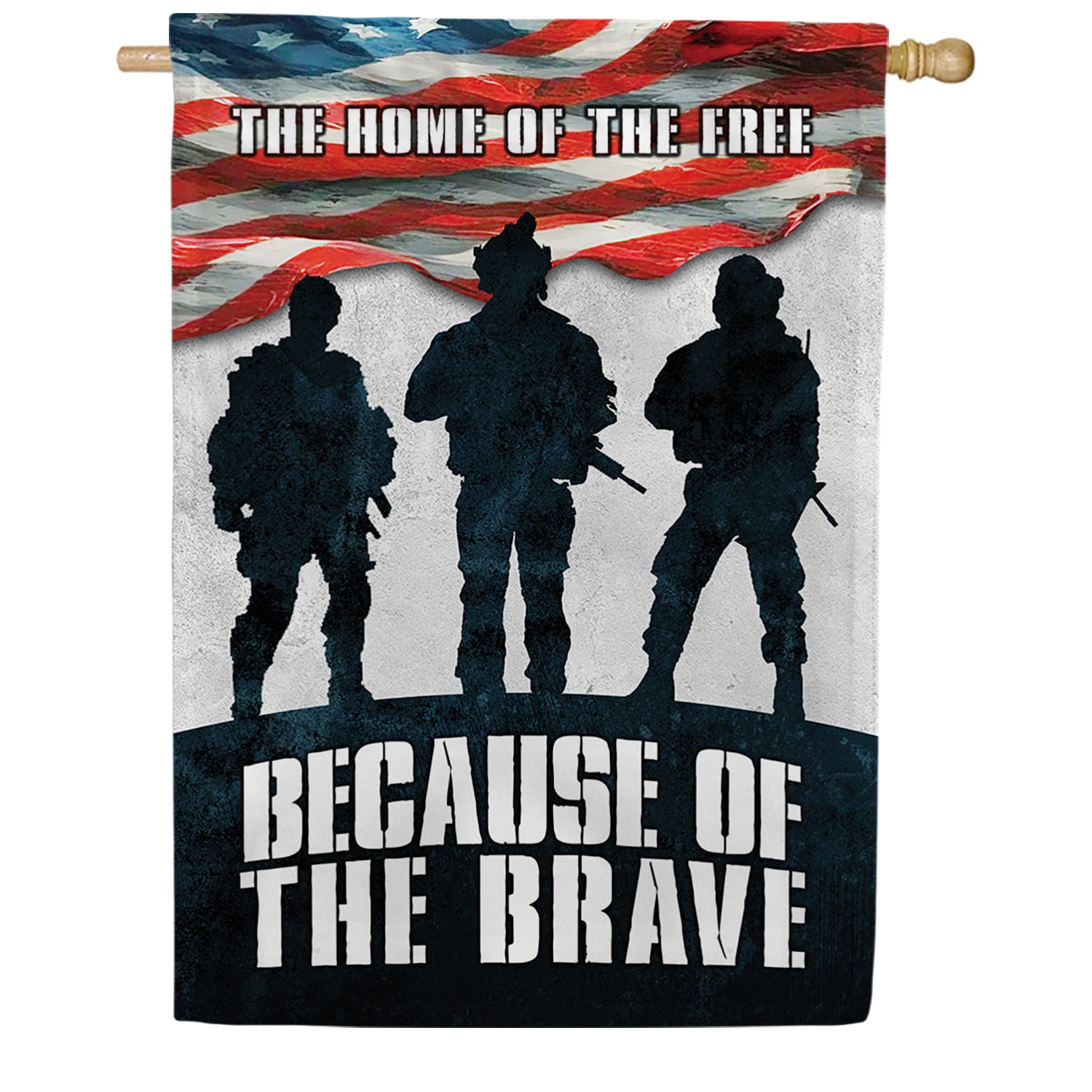 America Forever America's Brave Military House Flag 28 x 40 inch Double ...