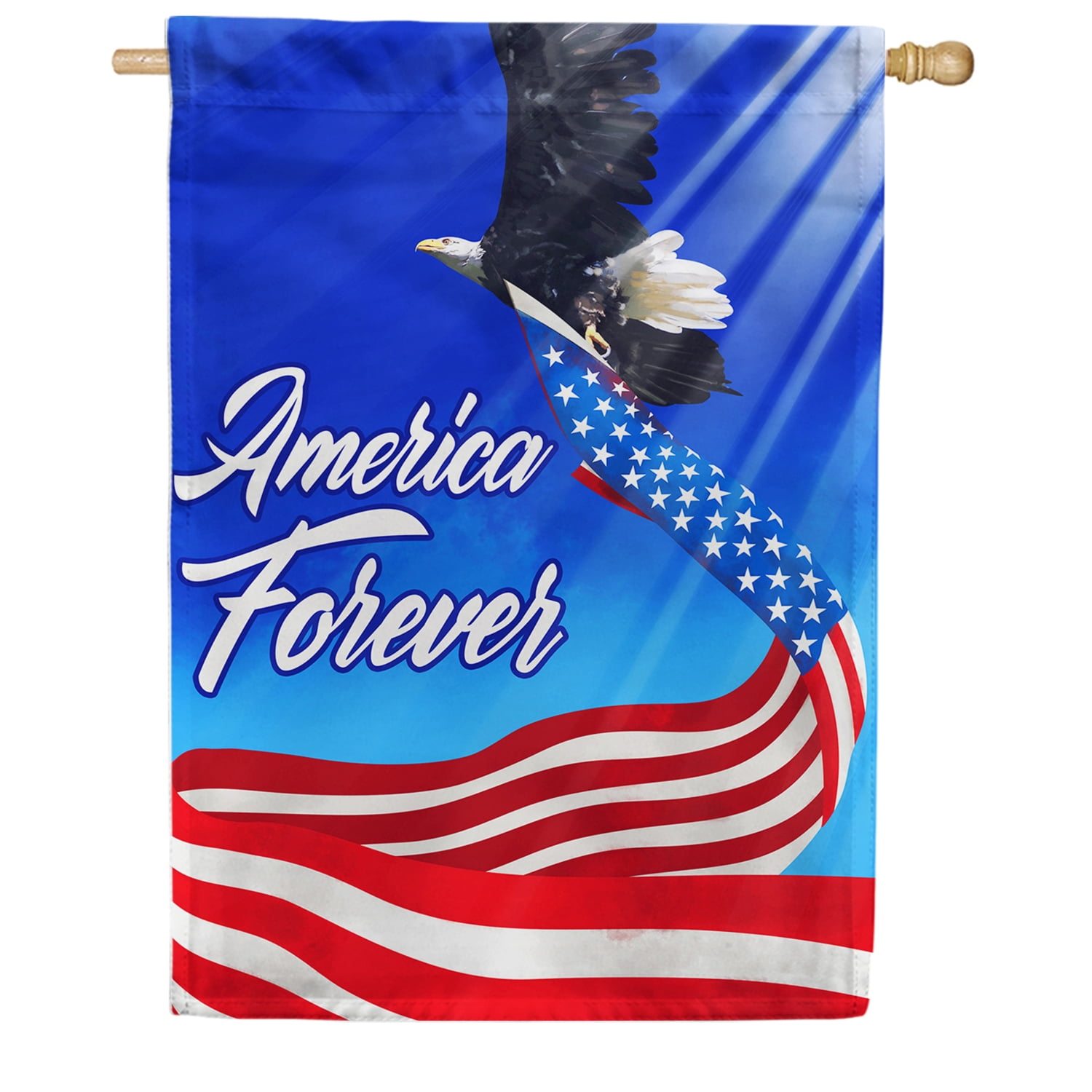 America Forever American Eagle House Flag, 28 x 40 inch Double Sided ...