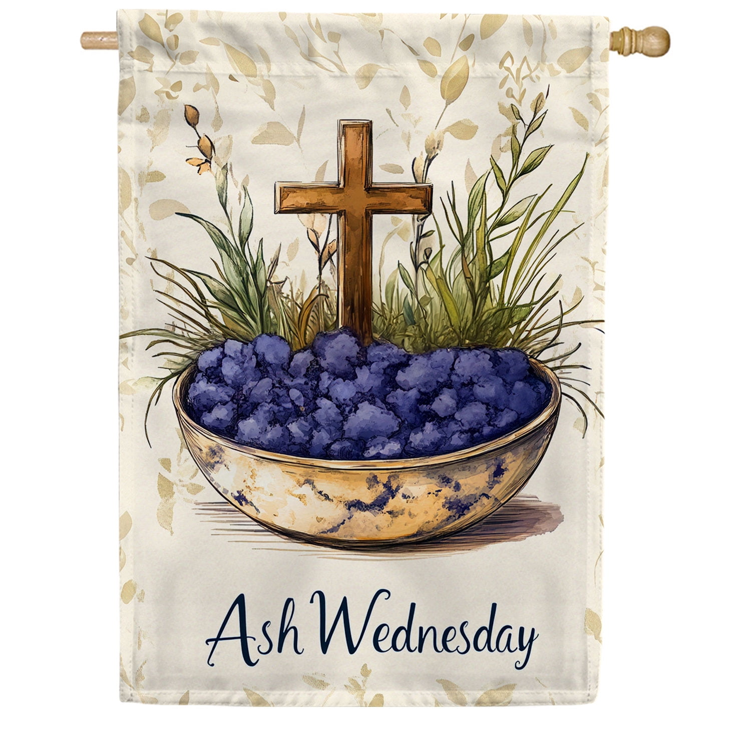 America Forever Ash Wednesday Cross House Flag, 28 x 40 inch Double ...