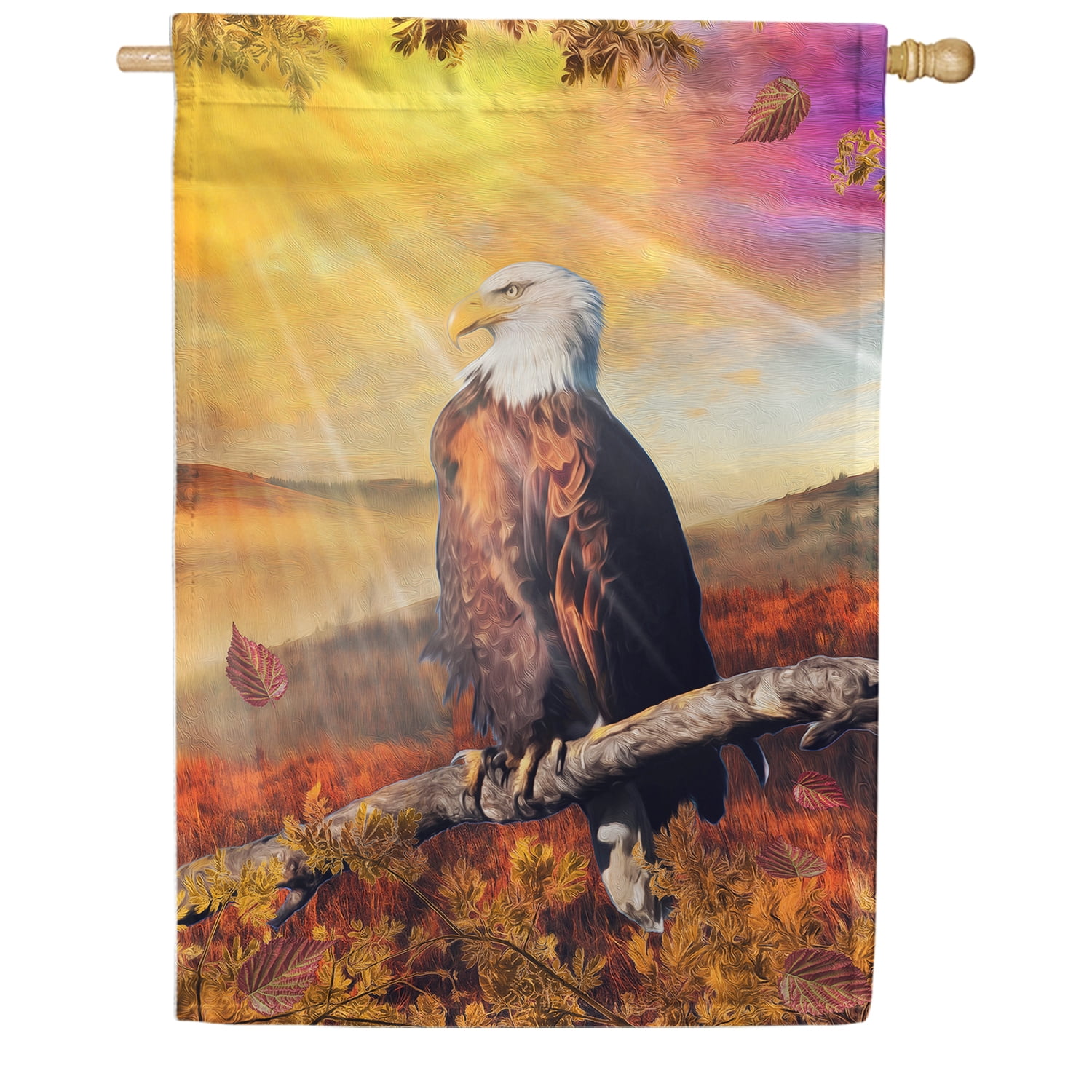 America Forever Bald Eagle House Flag, 28 x 40 inches Double Sided ...