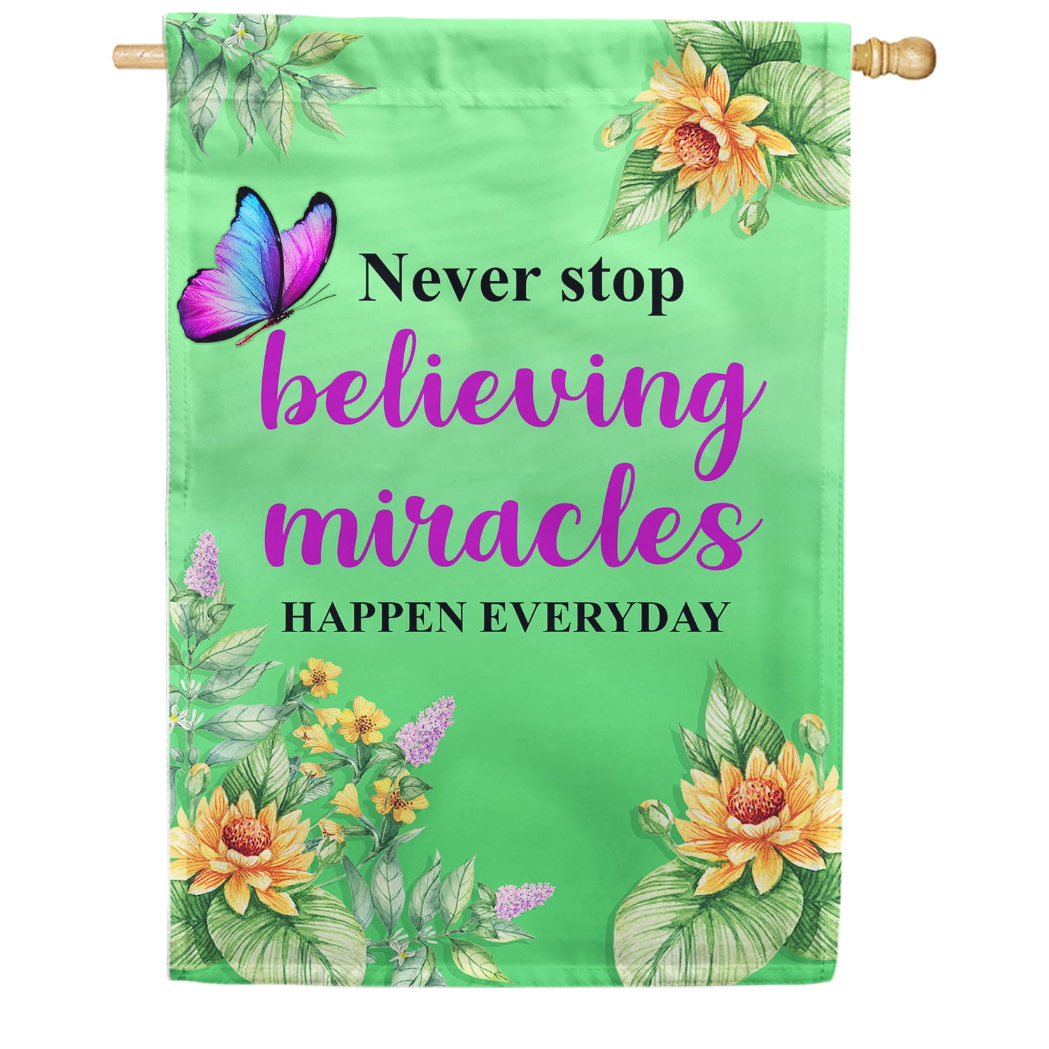 America Forever Believe In Miracles House Flag 28 x 40 inch ...