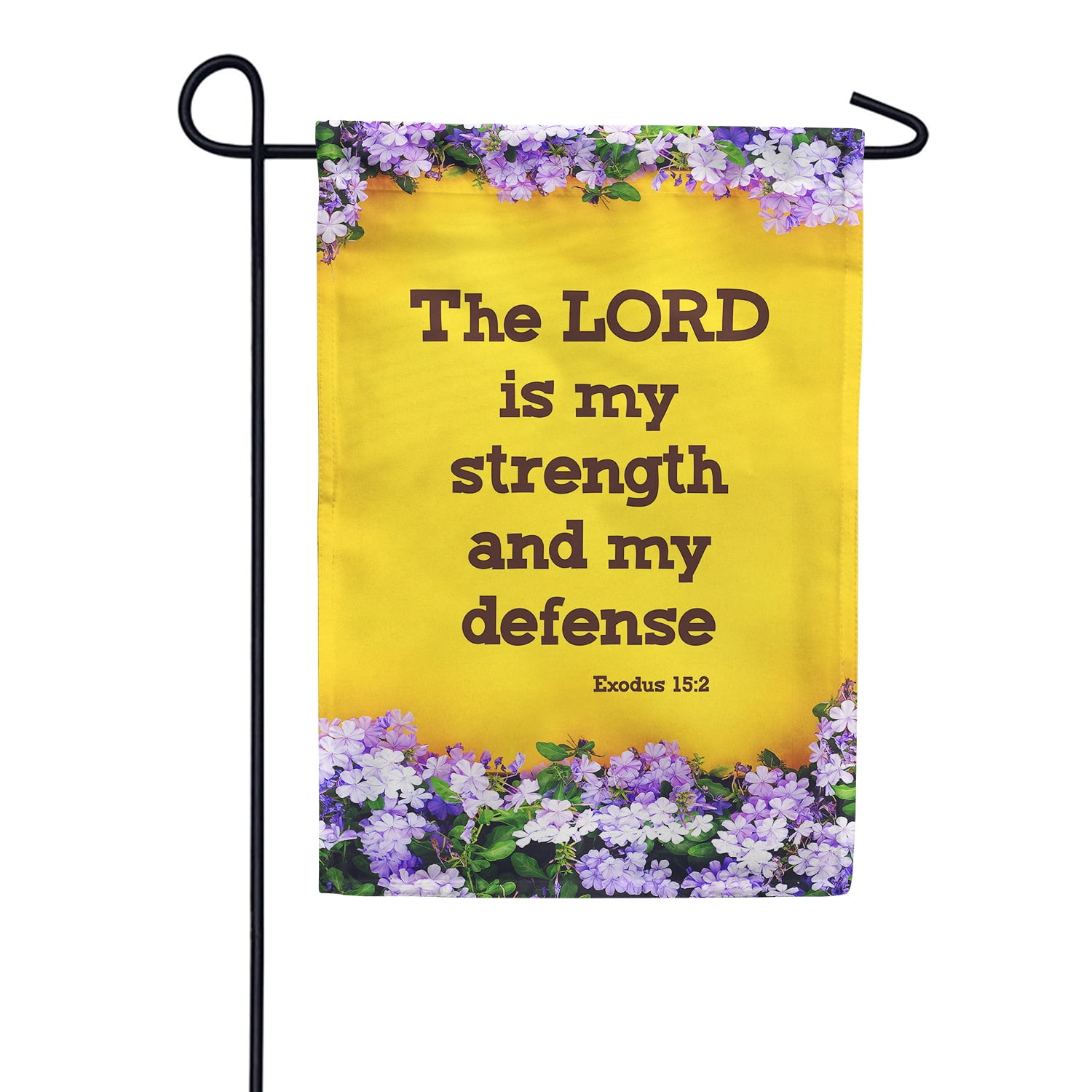 America Forever Bible Verse Garden Flag - 12.5 x 18 inch - Exodus 15:2 ...