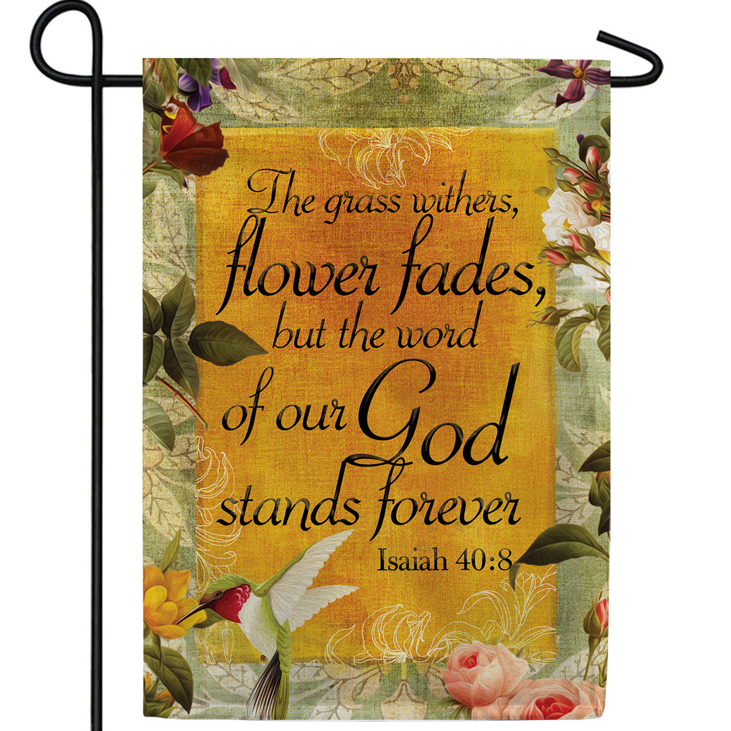 America Forever Bible Verse Garden Flag - 12.5 x 18 inch -Isaiah 40:8 ...