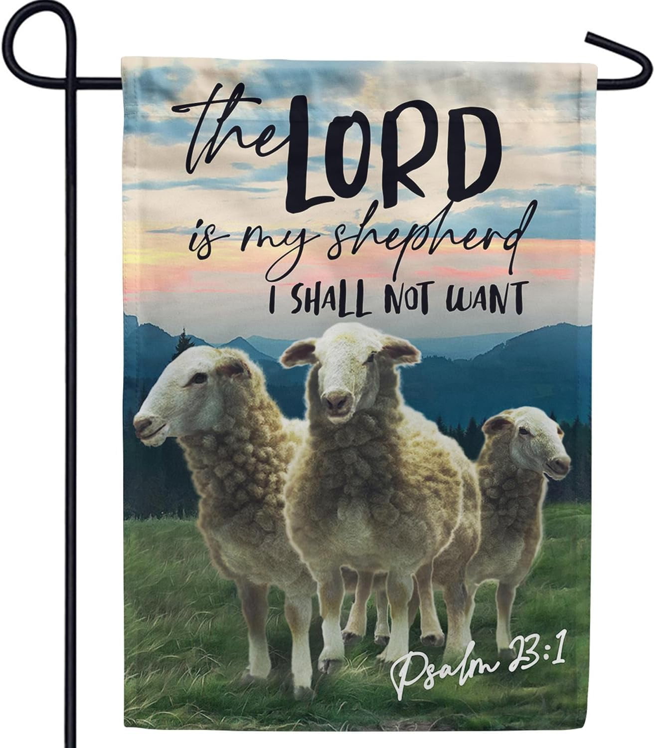 America Forever Bible Verse Garden Flag - 12.5 x 18 inch - Psalm 23:1 ...
