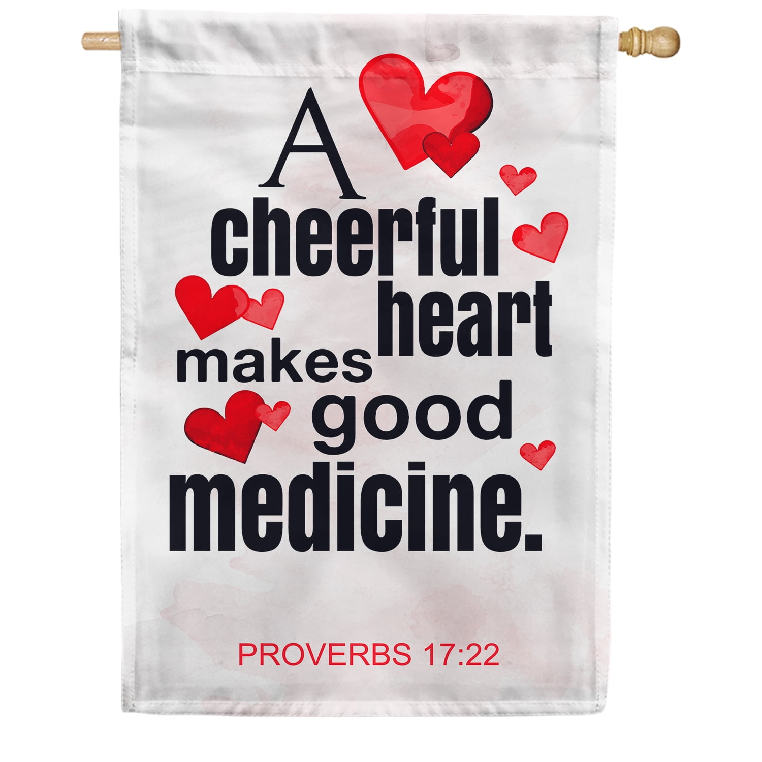 America Forever Bible Verse House Flag - 28 x 40 inch -Proverbs 17:22 ...