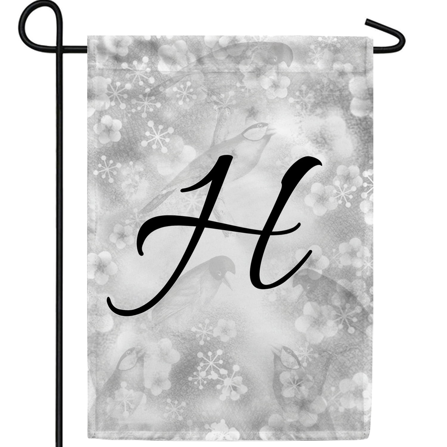 America Forever Bird Dreams Monogram H Garden Flag, 12.5 x 18 inch ...