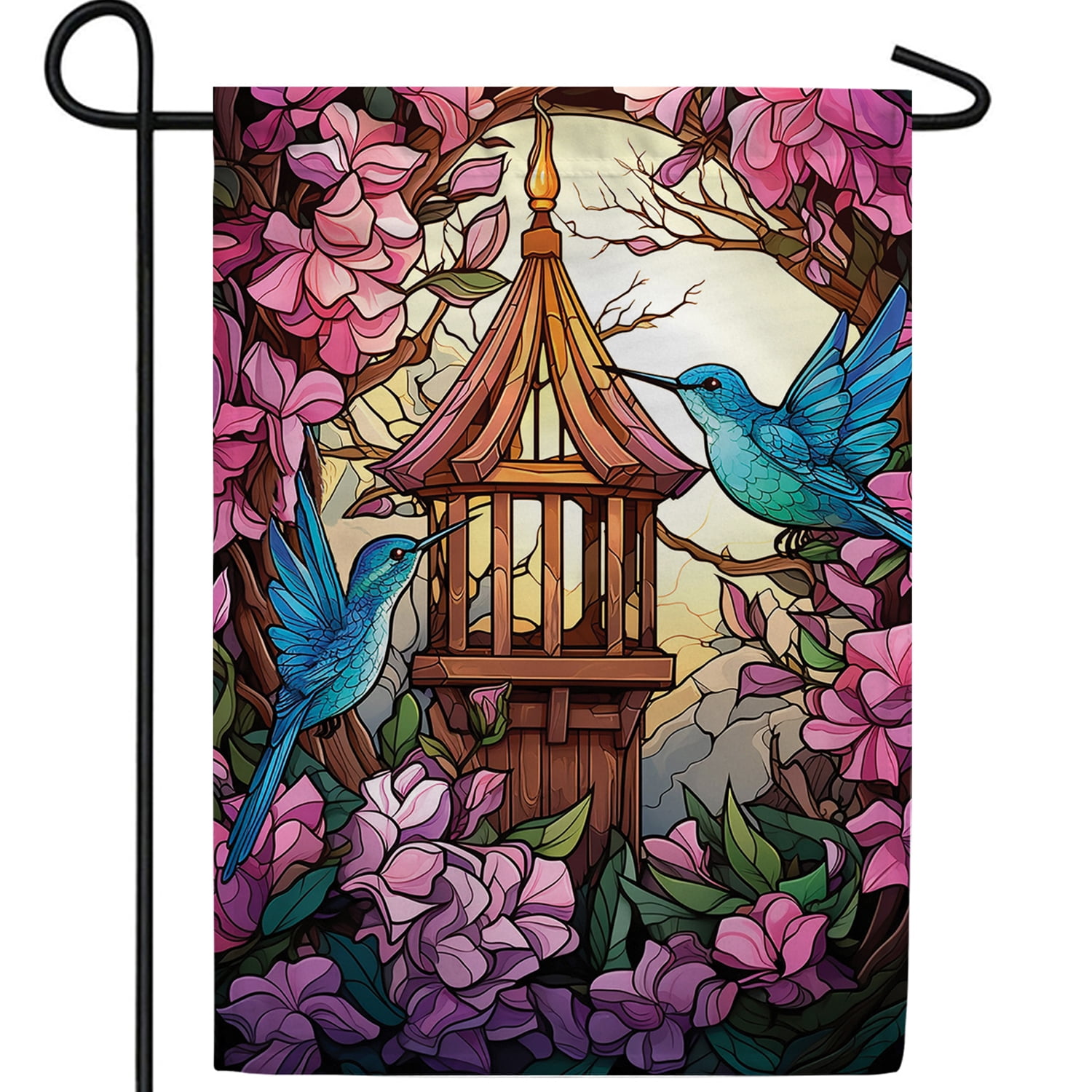 America Forever Blue Hummingbirds Garden Flag, 12.5 x 18 inch Double ...