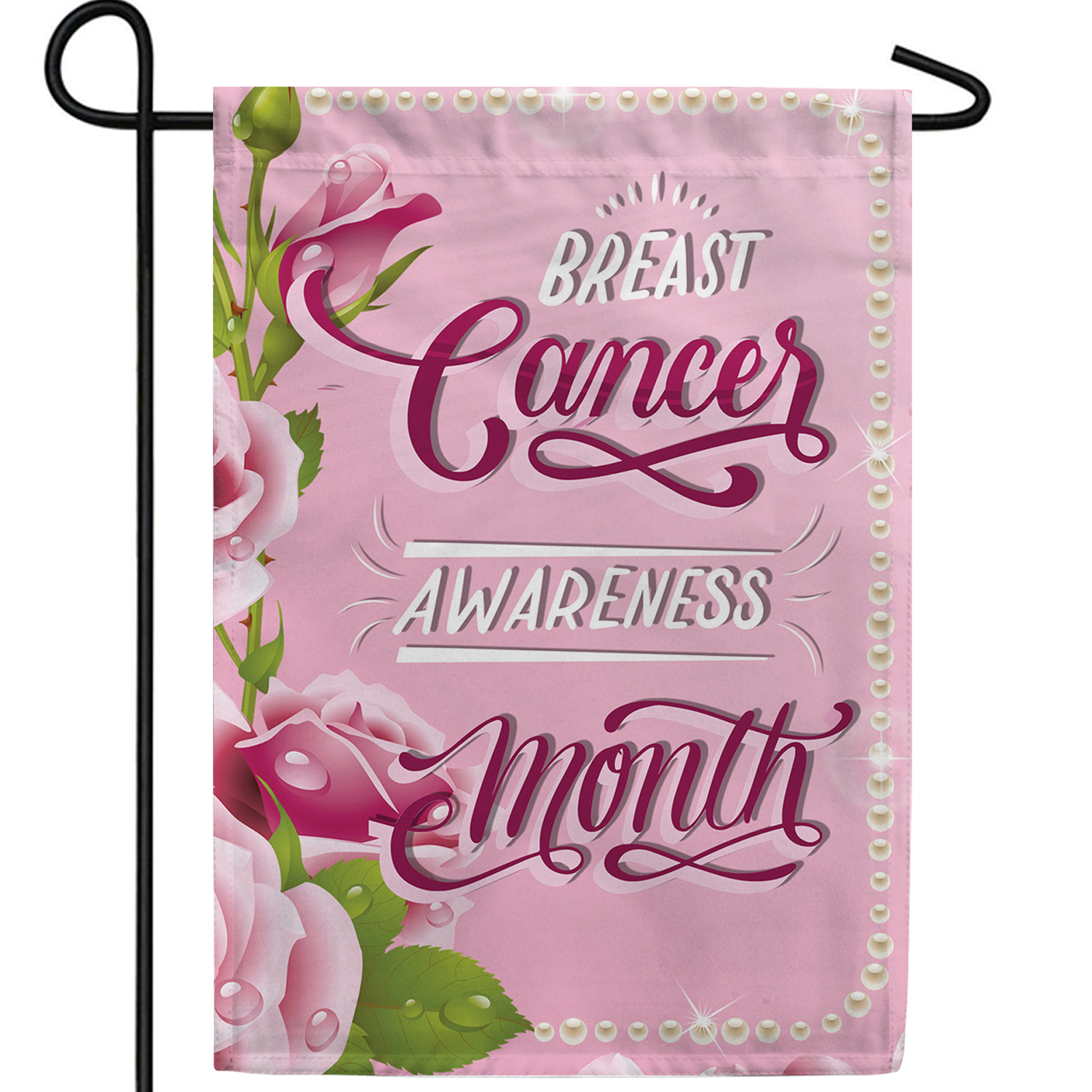 America Forever Breast Cancer Awareness Month Garden Flag, 12.5 x 18 ...