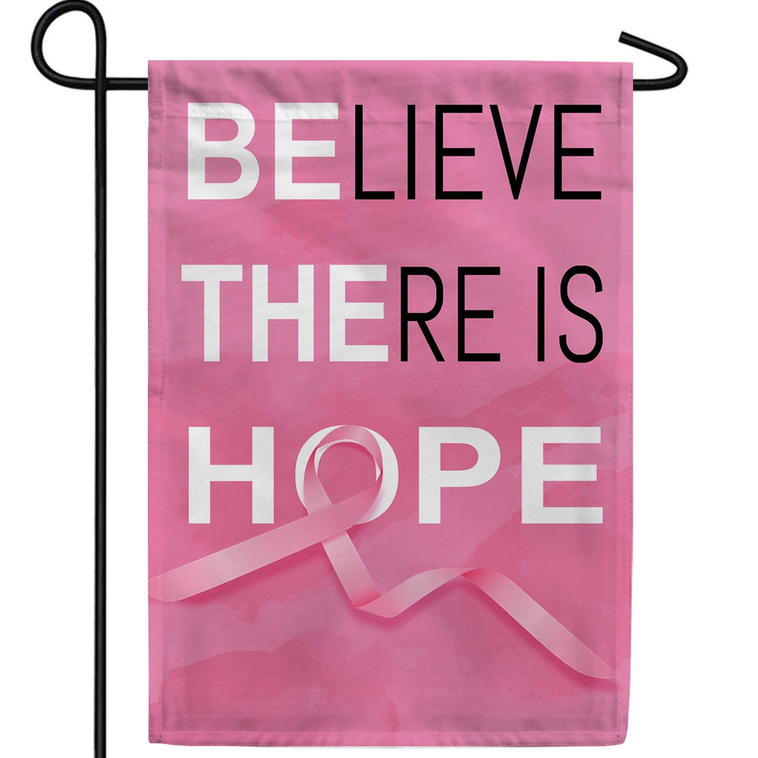 America Forever Breast Cancer There Is Hope Garden Flag, 12.5 x 18 inch ...