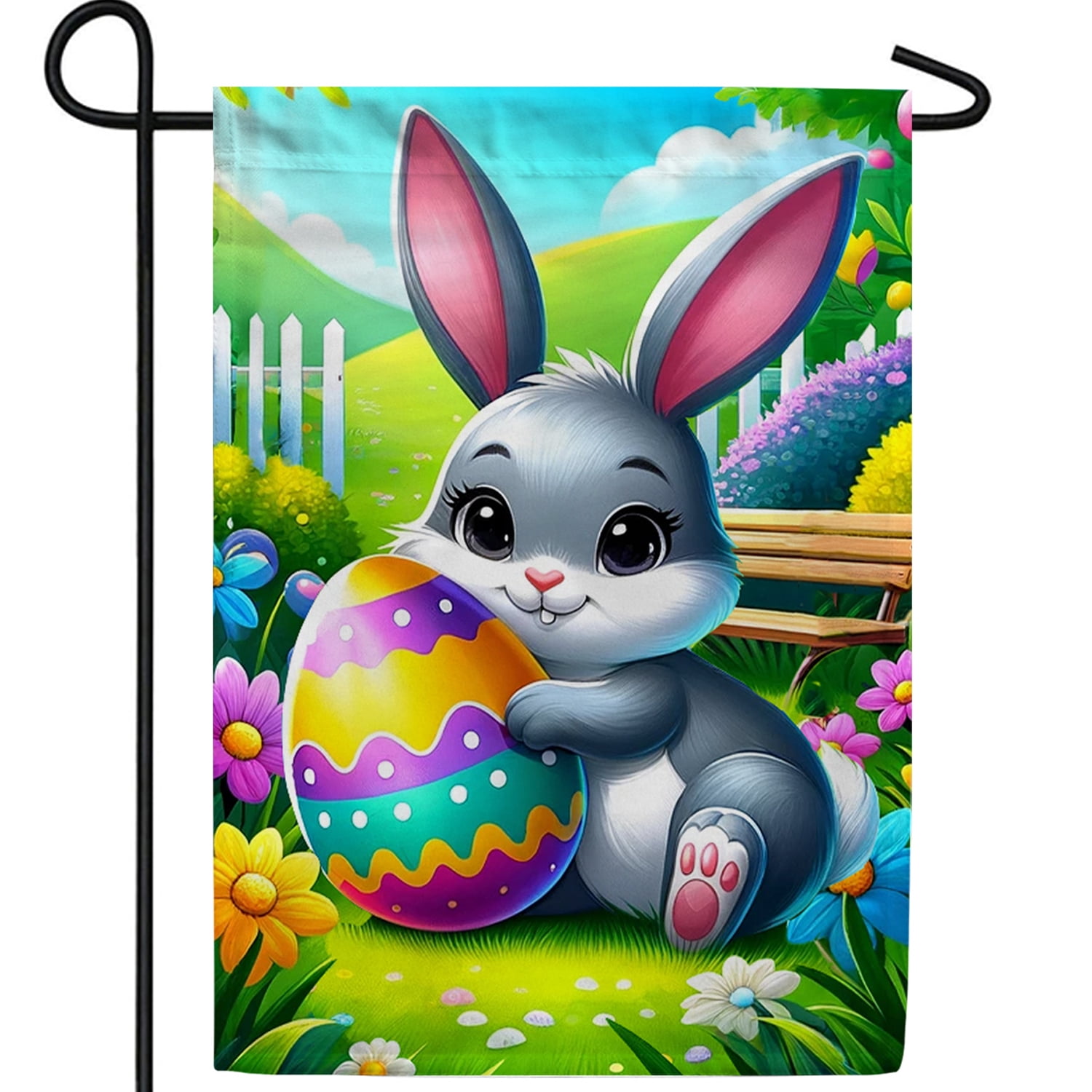 America Forever Bunny Easter Garden Flag 12.5 x18 inch Double Sided ...