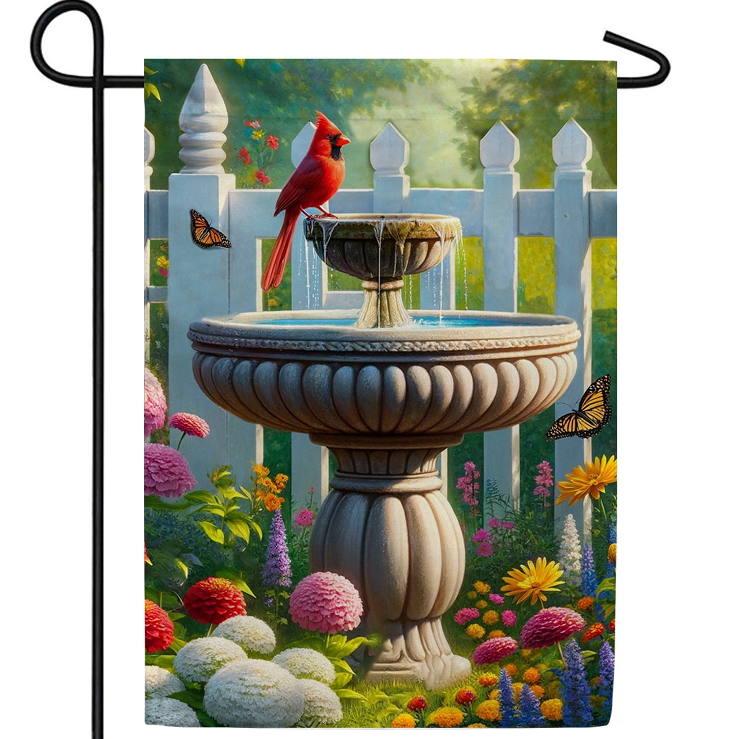 America Forever Cardinal Red Bird Garden Flag, 12.5x18 inch, Double ...