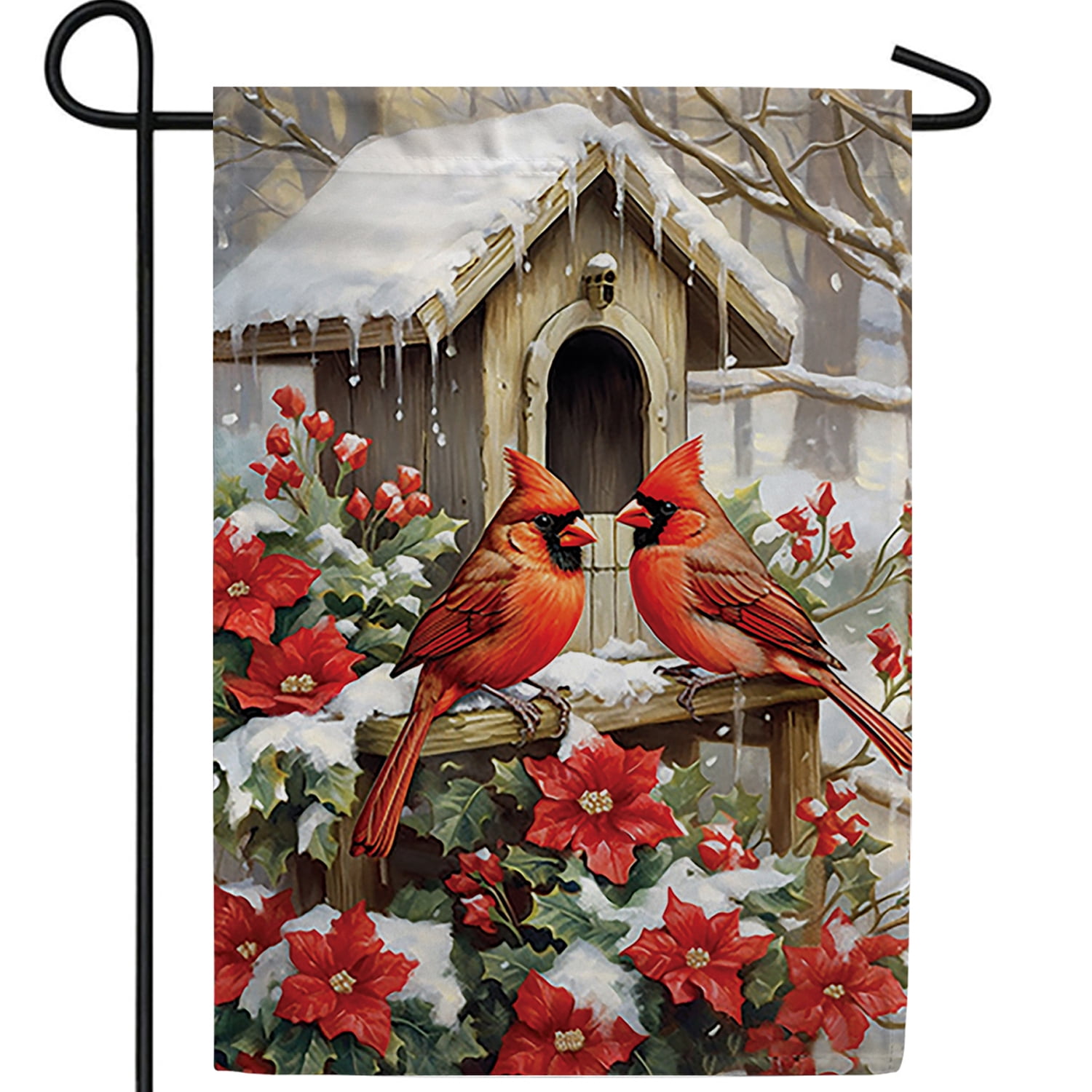 America Forever Cardinal Winter House Garden Flag, 12.5 x 18 inch ...